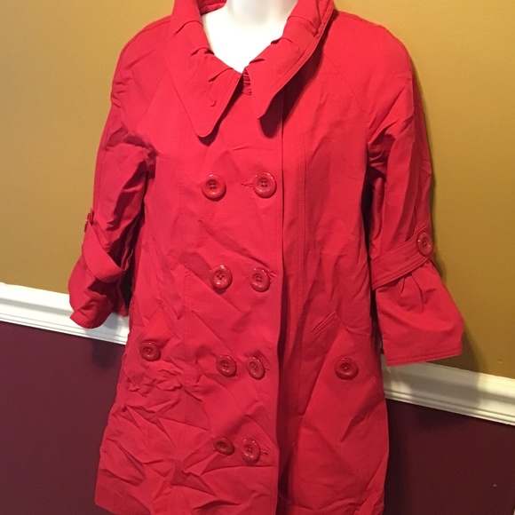 TCEC | Jackets & Coats | 325 Tcec S Red Rain Jacket With 34 Sleeves ...